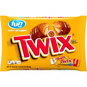 Calories in 1 bar (16 g) Twix (Fun Size) and Nutrition Facts