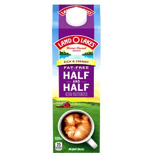 Calories in 1 Serving Fat Free Half And Half and Nutrition Facts