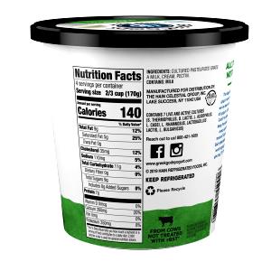 Calories in 2/3 cup (170 g) Traditional Plain Greek Yogurt and ...